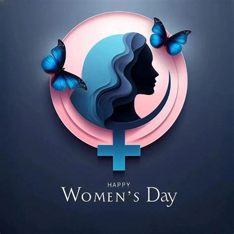 Premium Photo 8 March Womens Day Illustration With Butterfly