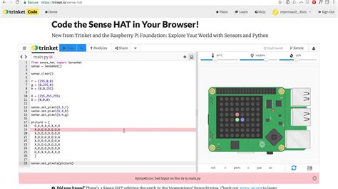 How To Use The Pixel Matrix On The Sense Hat With Your Raspberry Pi Youtube