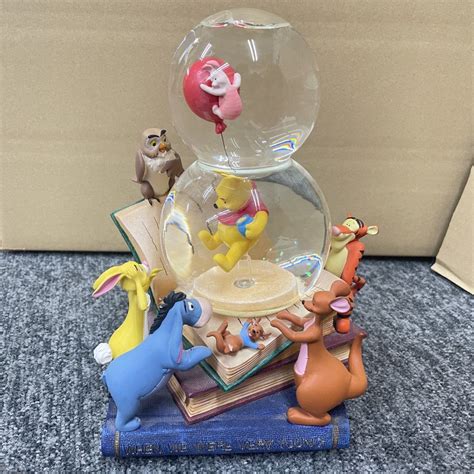 【傷や汚れあり】【51114】くまのプーさん Winnie The Pooh オルゴール スノーグローブ スノードーム Disney