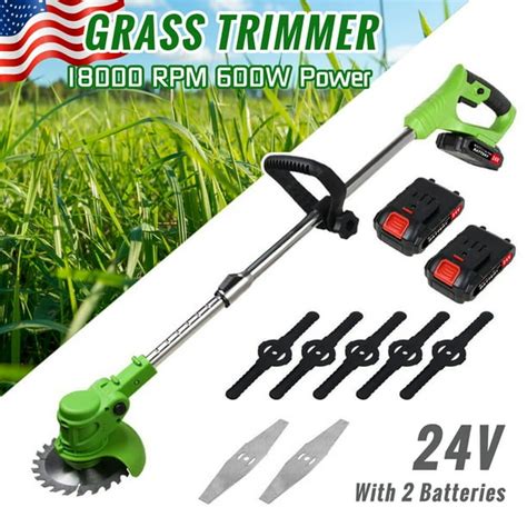 24v 650w Electric Weed Lawn Edger Weed Eater Cordless Grass Trimmer