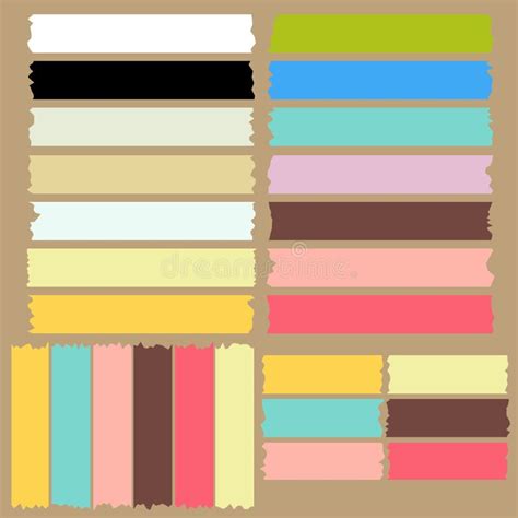 Conjunto De La Cinta Adhesiva Del Color Ilustración Del Vector