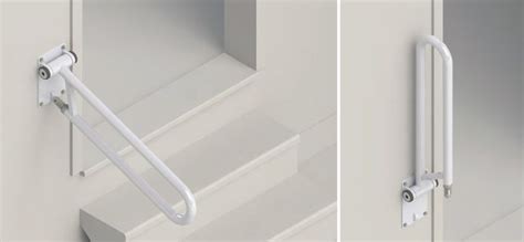 Healthcraft 32 Angled P T Rail With Powder Coat White Finish Grab