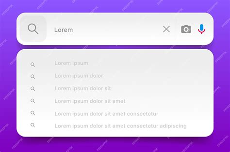 Premium Vector Internet Browser Search Engine Search Bar For Ui