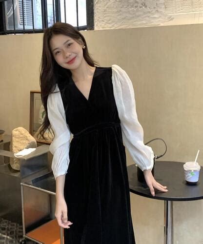 [당일출고] 카탈린 봄 가을 겨울 벨벳 하객원피스 블랙 결혼식 피로연 돌잔치엄마 77사이즈 원피스 르뚜앙