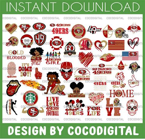 50 Files San Francisco 49ers Svg Bundle San Francisco Svg Inspire