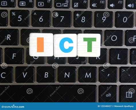 Abbreviation Ict On Keyboard Background Stock Image Image Of Keywords