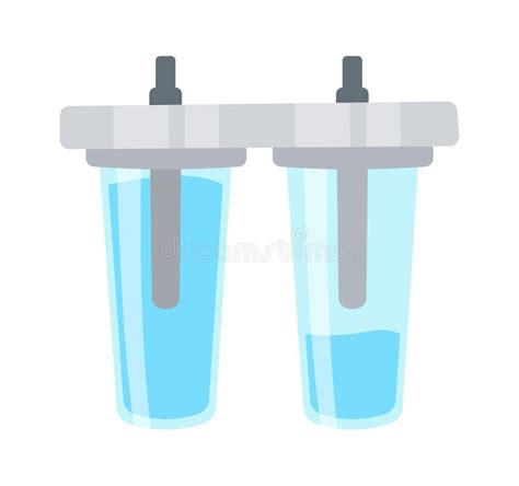 Water Filter System Flat Icon Filtration Cleaning Water Stock Vector