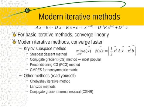 Ppt Modern Iterative Methods For Basic Iterative Methods Converge