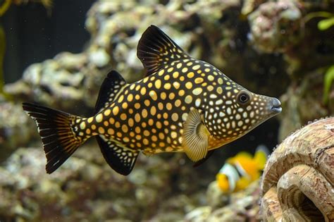 Premium Photo Fish Painted Triggerfish Rhinecanthus Aculeatus