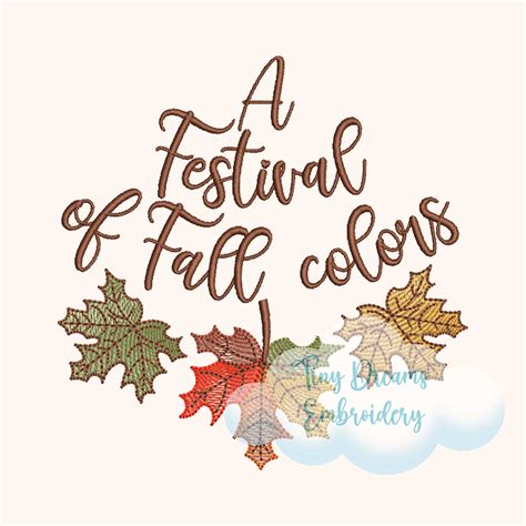Fall Digital Machine Embroidery Design Fall Autumn Season Design