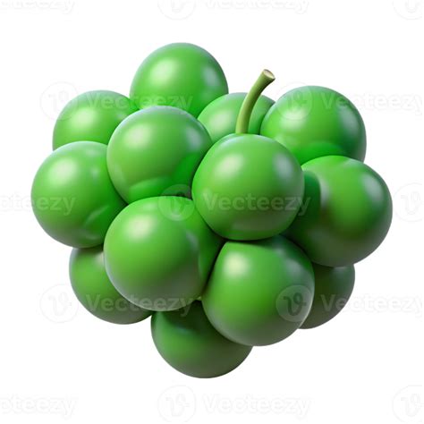 3d Render Green Fruit Cluster Illustration 53812449 Png