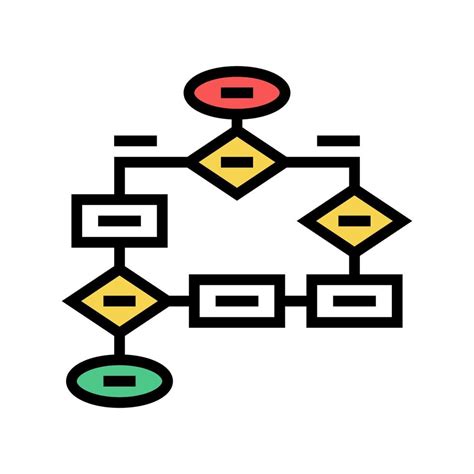 Flow Chart Color Icon Vector Illustration 10246161 Vector Art At Vecteezy