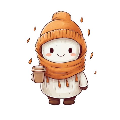 Cute Girl Holding A Pumpkin Spice Latte Premium Ai Generated Image
