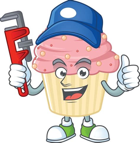 Strawberry Cupcake Cartoon Character 20857798 Vector Art At Vecteezy
