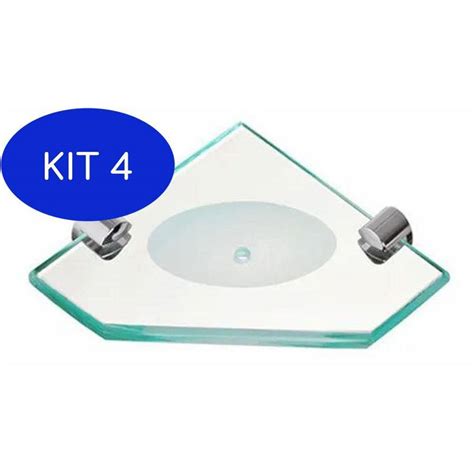 Kit Saboneteira De Vidro De Canto Casas Bahia