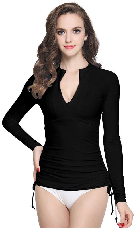 Ilishop Womens Uv Sun Protection Long Sleeve Rash Guard Wetsuit