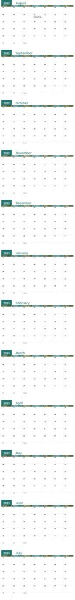 Academic Calendar Template In Excel Download Xlsx