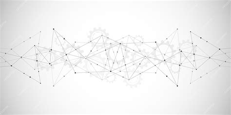 Premium Vector Abstract Polygonal Background With Connecting Dots And Lines Global Network