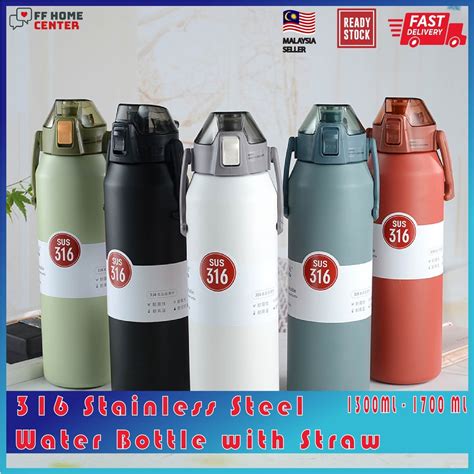 [1300ml 1700ml] 316 Stainless Steel Vacuum Flask Thermos Water Bottle