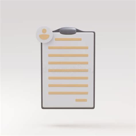 3d Render Documents Personal Data Vector Illustration Stock Vector