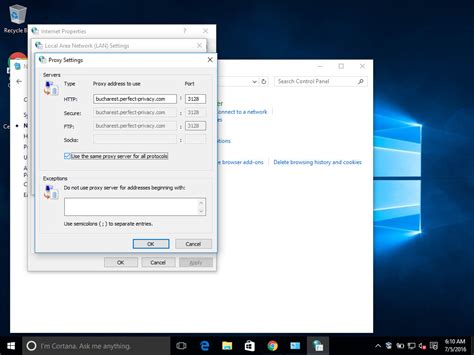 Proxy Configuration On Windows Perfect Privacy