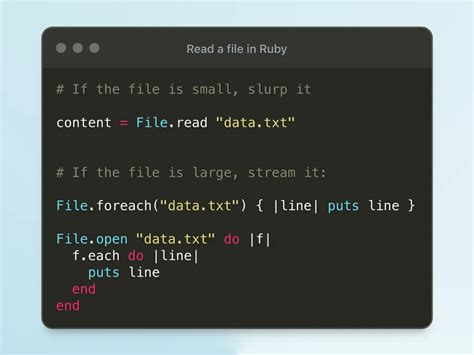 How To Read A File In Ruby