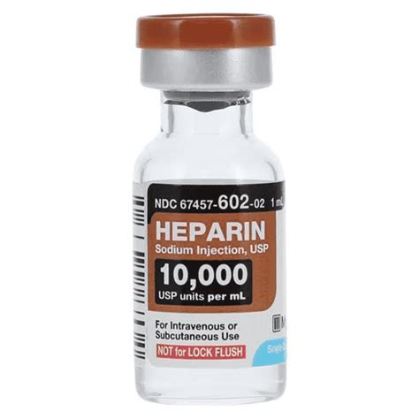 Heparin Sodium Porcine 10000 U Ml Injection 1 Ml Suprememed