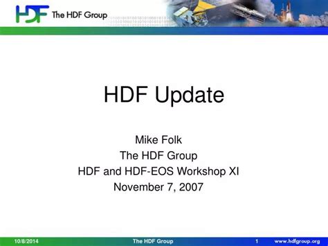 Ppt Hdf Update Powerpoint Presentation Free Download Id5308293