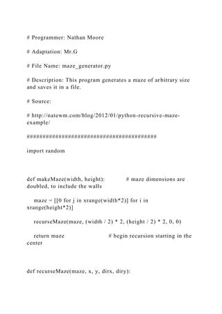 Maze Solver Rubric XlsxSheet1Maze Solver RubricStudent Nam Docx