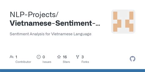 Github Nlp Projectsvietnamese Sentiment Analysis Sentiment Analysis