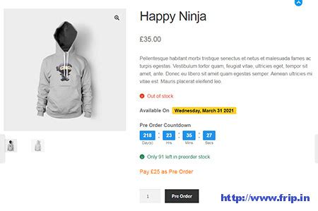 Best WooCommerce Pre Order Plugin Frip In