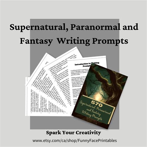 Supernatural Paranormal And Fantasy Writing Prompts Writing Prompts