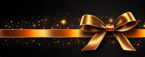 Premium Photo Decorative Golden Bow Isolated On Black Background