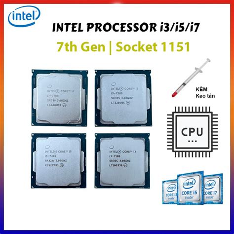 Cpu Intel Core Processor I7 I7 7700 I5 7500 I5 7400 I3 7100 Cpu Socket 1151 7th Gen