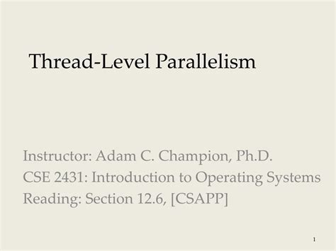 Ppt Thread Level Parallelism In Multicore Processors Powerpoint