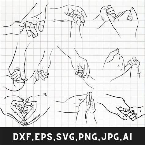 Madre cogida de la mano svg Mamá e hijos svg Madre mano e Etsy México