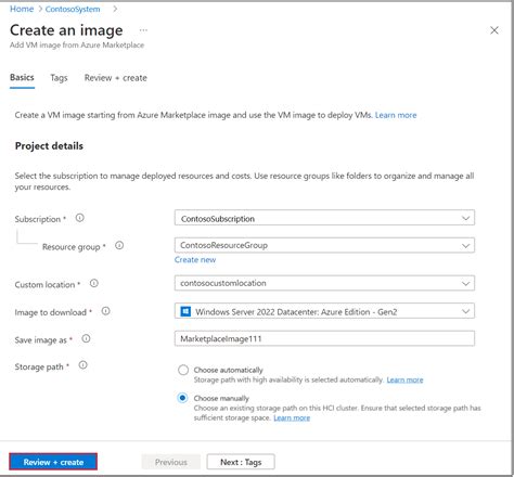 create azure local vm from azure marketplace images via azure cli