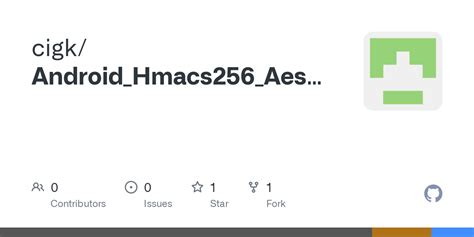 GitHub Cigk Android Hmacs256 Aes256 Demo