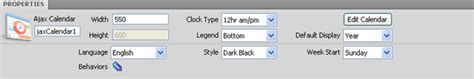 Ajax Event Calendar Extensions Dmxzone