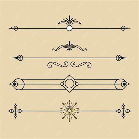 Minimalist Divider And Border Collection Different Style Like Vintage
