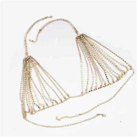 Espumante Tassel Strass Peito Cadeia Suti De Cristal J Ias Desgaste