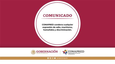 2024 08 Conapred Condena Cualquier Expresión De Odio Machismo