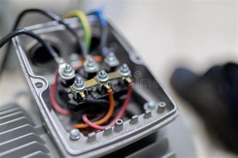 Electrical Cables Connecting With Terminal Of Motor In Cover Box Of Power Induction Motor Pump