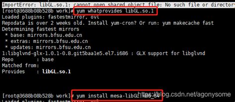 importerror libgl so 1 cannot open shared object file no such file