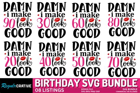 Birthday Svg Bundle Graphic By Regulrcrative · Creative Fabrica