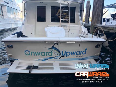 Boat Transom Custom Lettering Fort Lauderdale Florida Boat Wraps