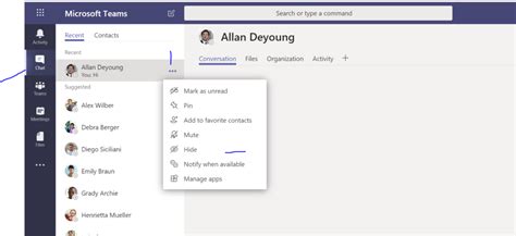 Hide Chat Conversation In Microsoft Teams