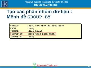 Bài 4 3 SQL STRUCTURED QUERY LANGUAGE SQL server PPT