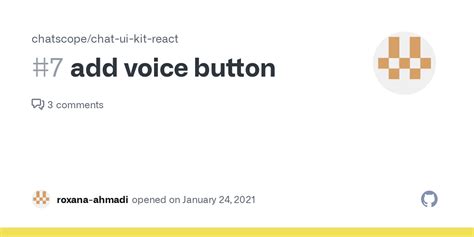 Add Voice Button · Issue 7 · Chatscopechat Ui Kit React · Github