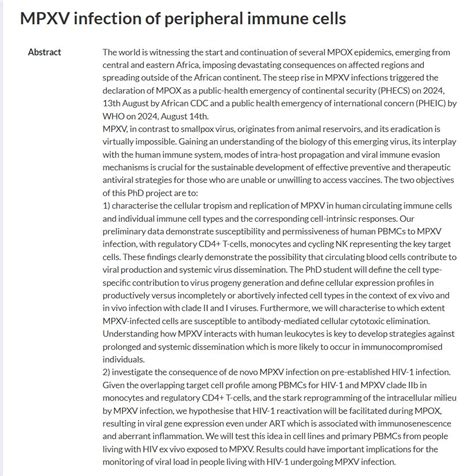 Pauline Ikpa On Linkedin Phd Position Infectious Disease Mpox Liverpool School Of Tropical…